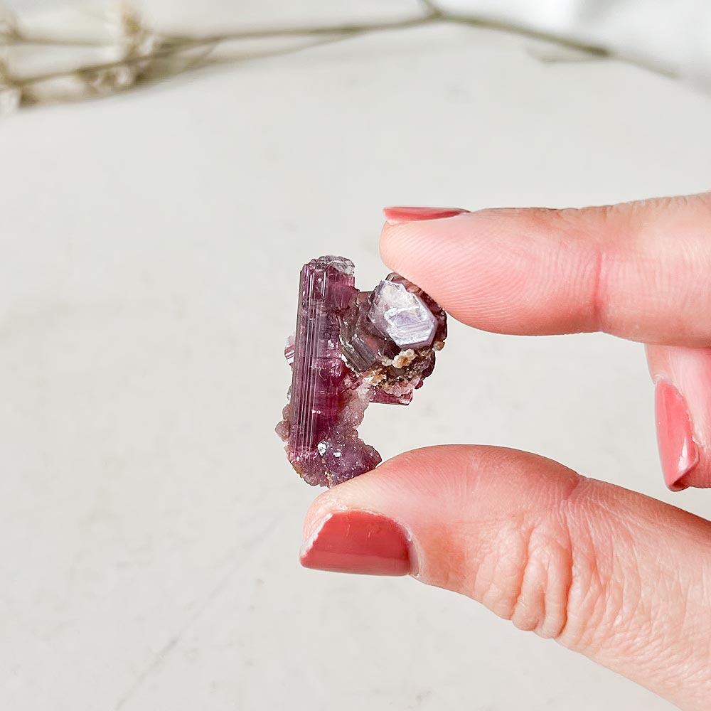 Turmalina Rosa com Lepidolite #1 - Grau de Pureza Elevado